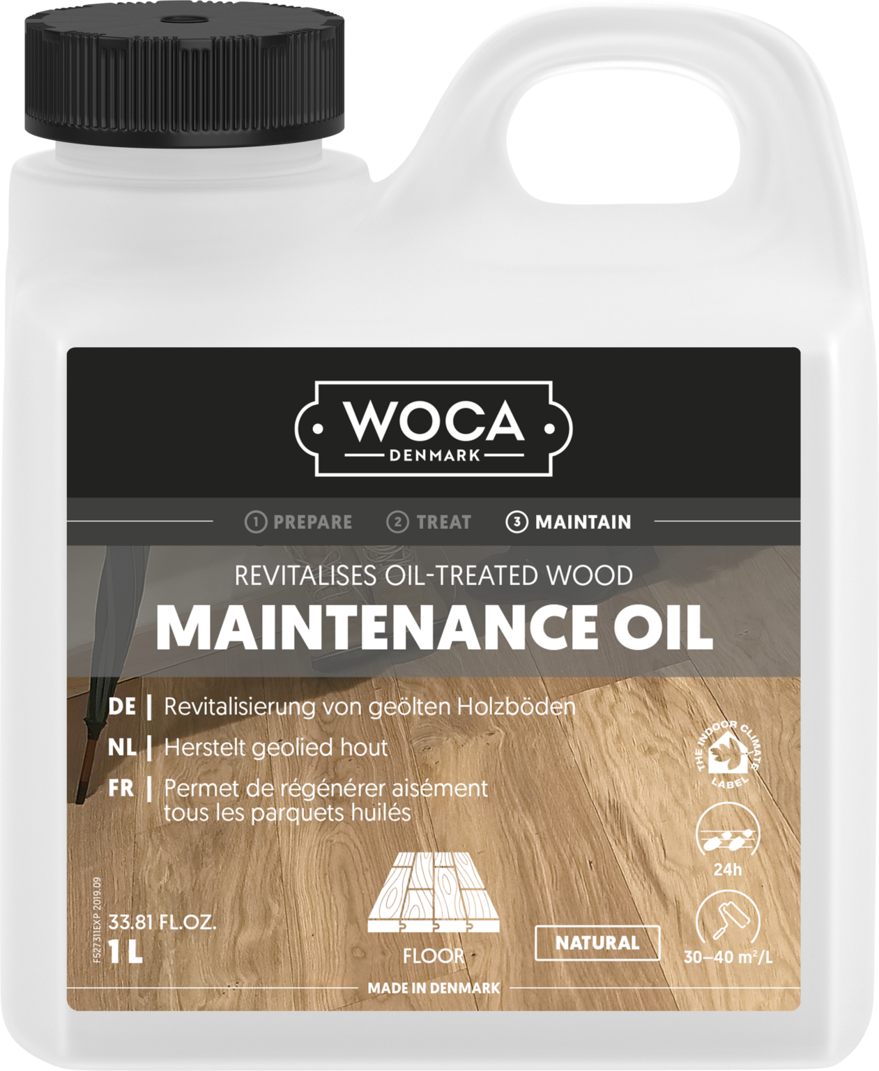 opfrissen met intensiefreiniger en onderhoudsolie - Woca